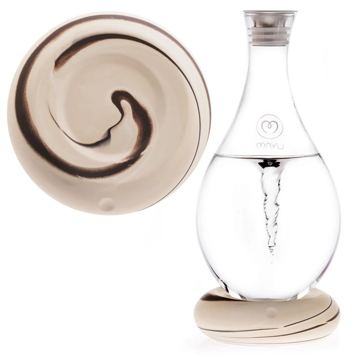 Mayu Swirl – Structured Water Vortex Carafe By Mayu Water – Sage Wellbeing